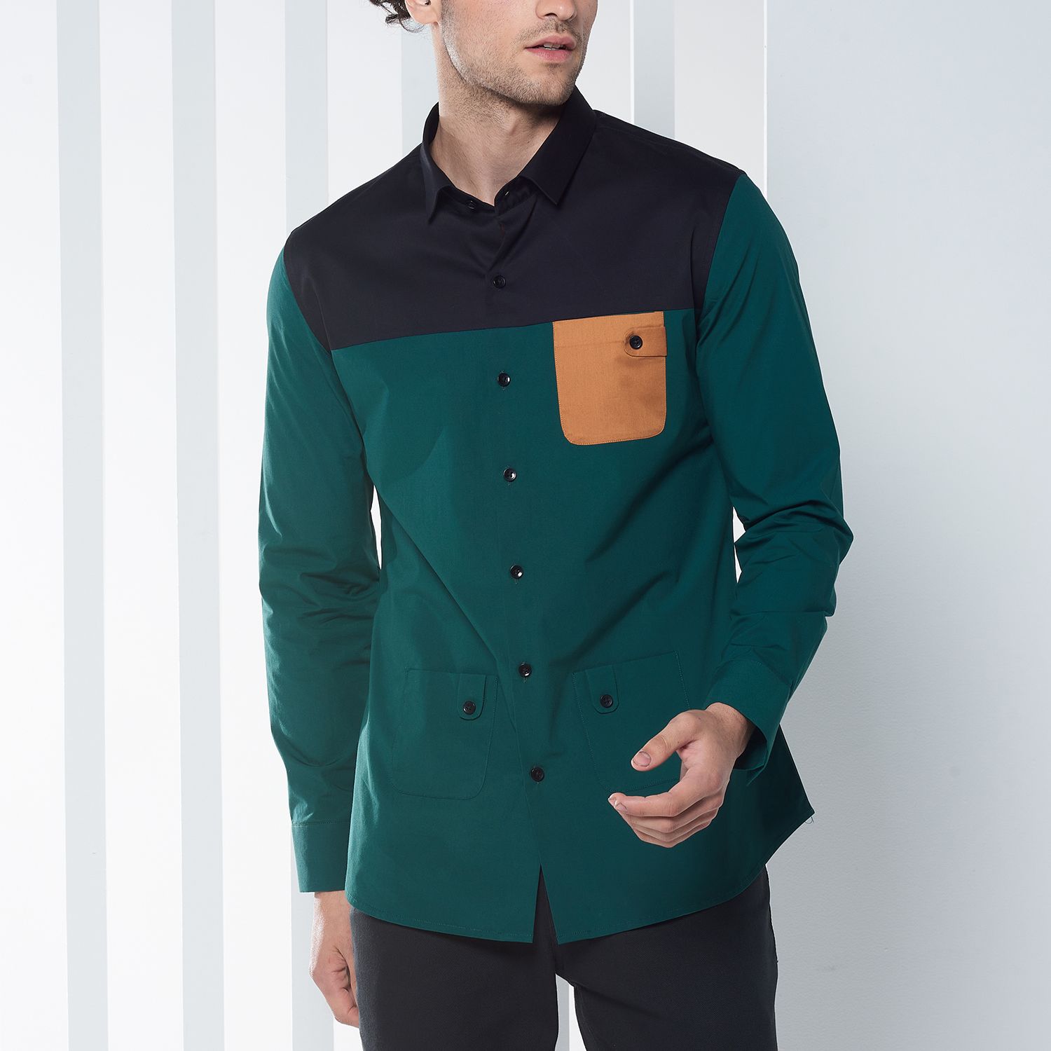 Buy Emerald Green Shirt For Men | Indyverse